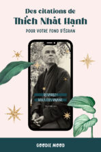 Des citations de Thích Nhất Hạnh pour votre fond d'écran - Goodie Mood